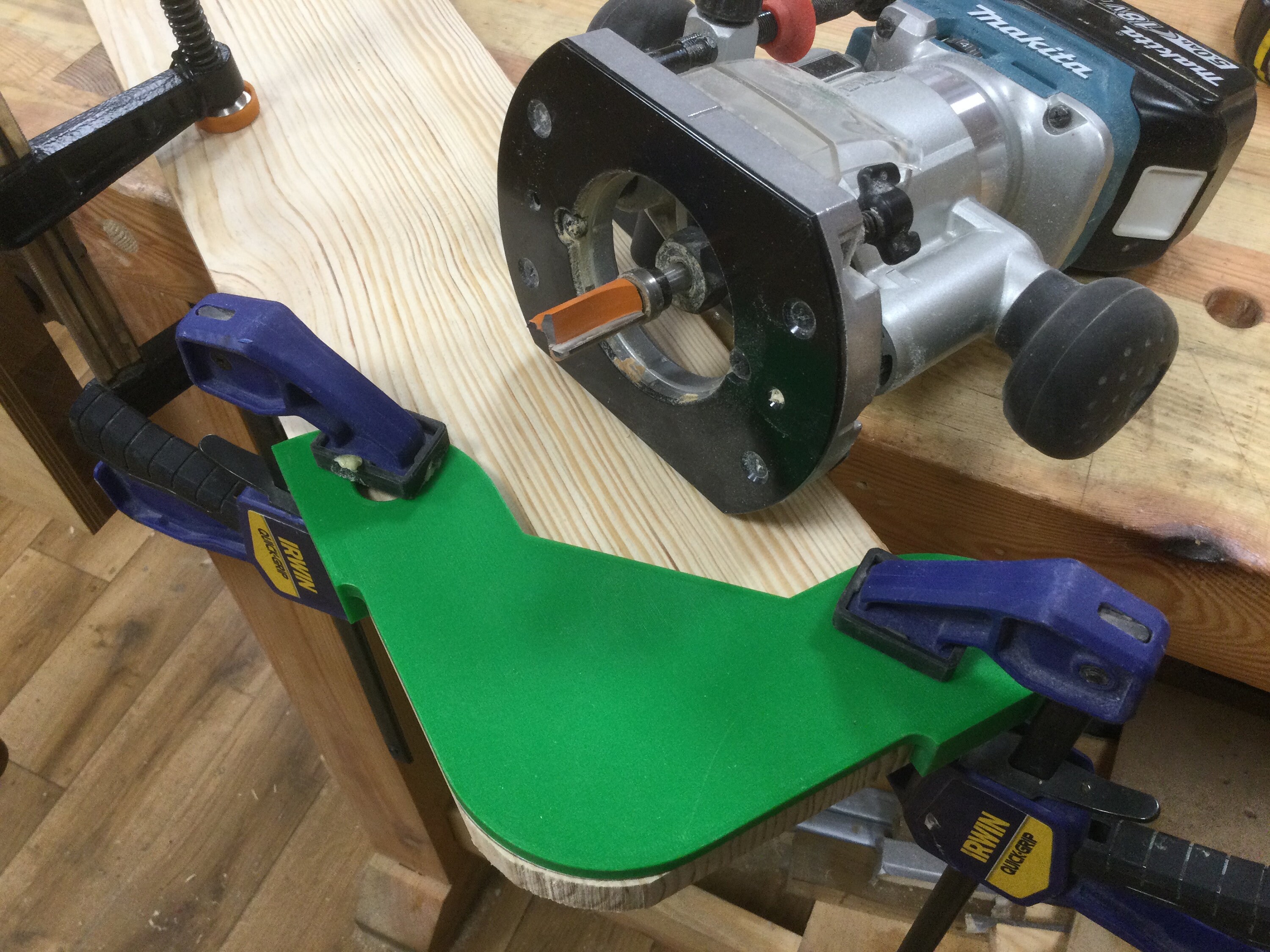 Roundcorner Jig for Router, R=50mm, With Anti-slip, for Hand- and Table ...