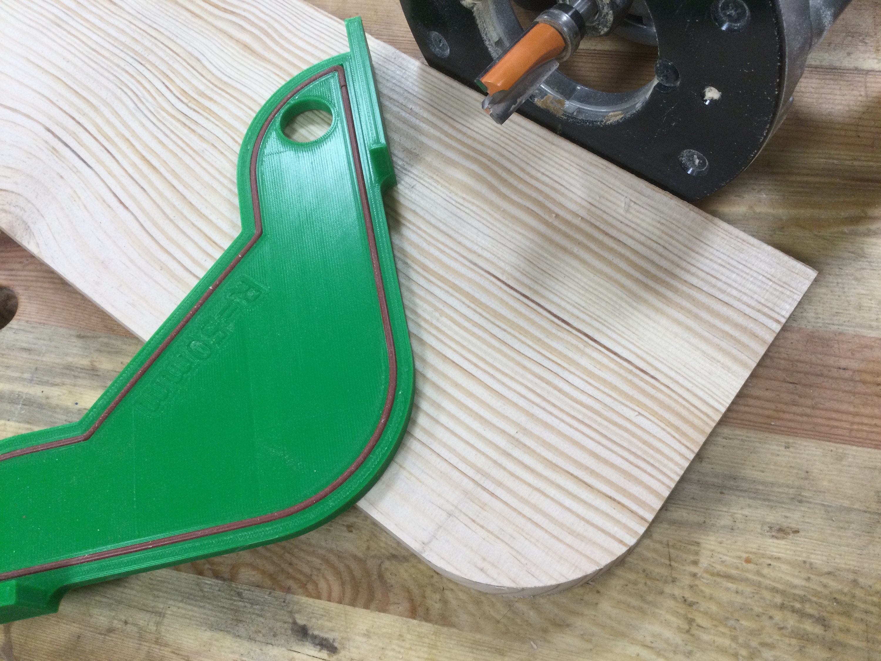 Roundcorner Jig for Router, R=50mm, With Anti-slip, for Hand- and Table ...