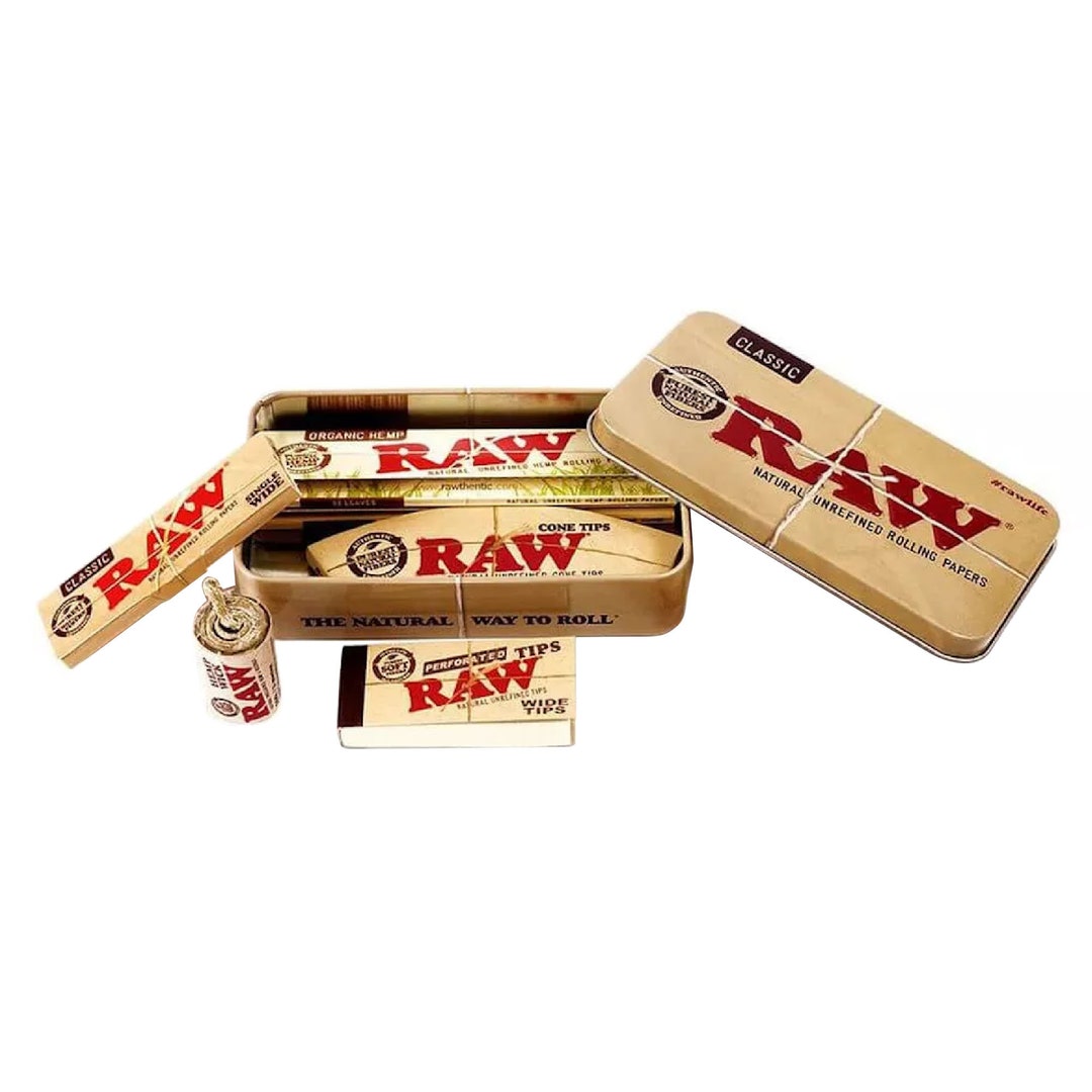 Starter Metal Box Smoking Accessories Kit Perfect Stoner Gift Set With ...