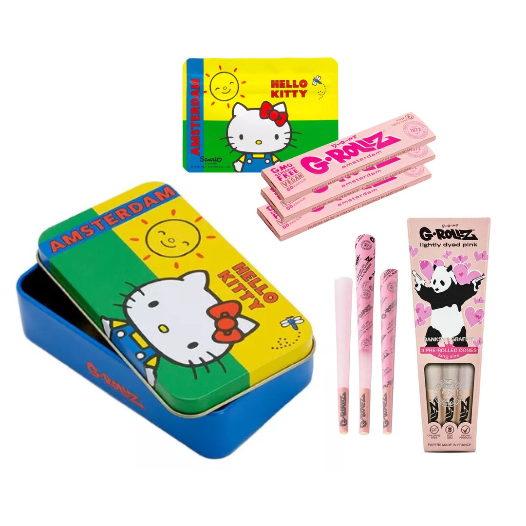 Metal Box Hello Kitty Amsterdam Stoner Kit Pink for Beginners, Girls ...