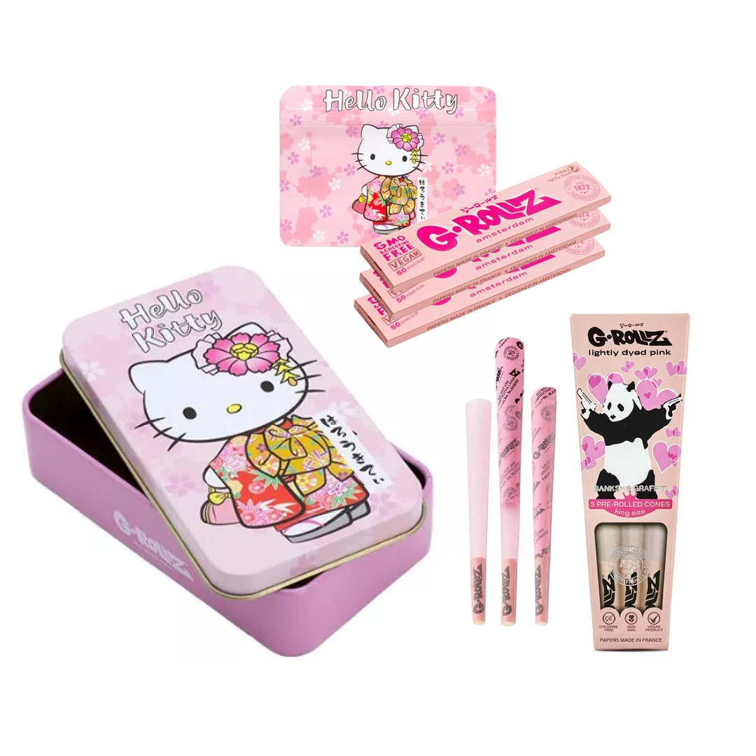 Metal Box Hello Kitty Kimono Stoner Kit Pink for Beginners, Girls ...
