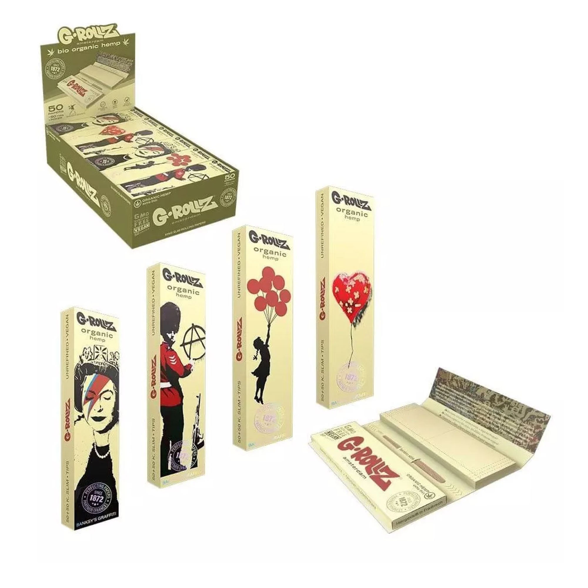 Street Art Banksy Metal Rolling Tray With Pre Rolls Cones and Rolling ...