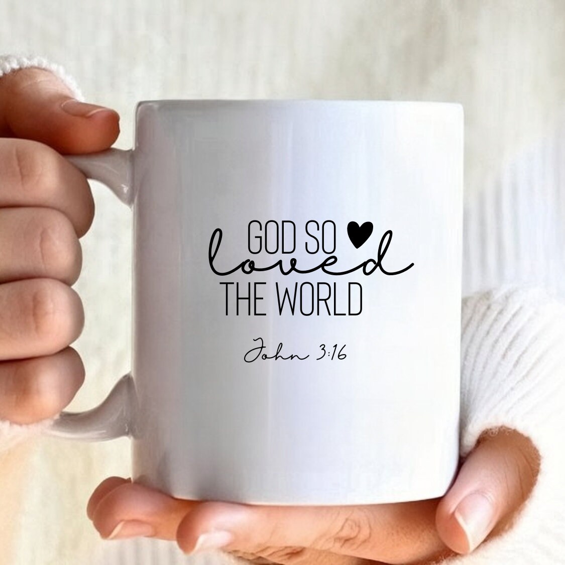 John 3:16 Coffee Mug | Scripture Coffee Cup | Bible Verse Coffee Mug ...