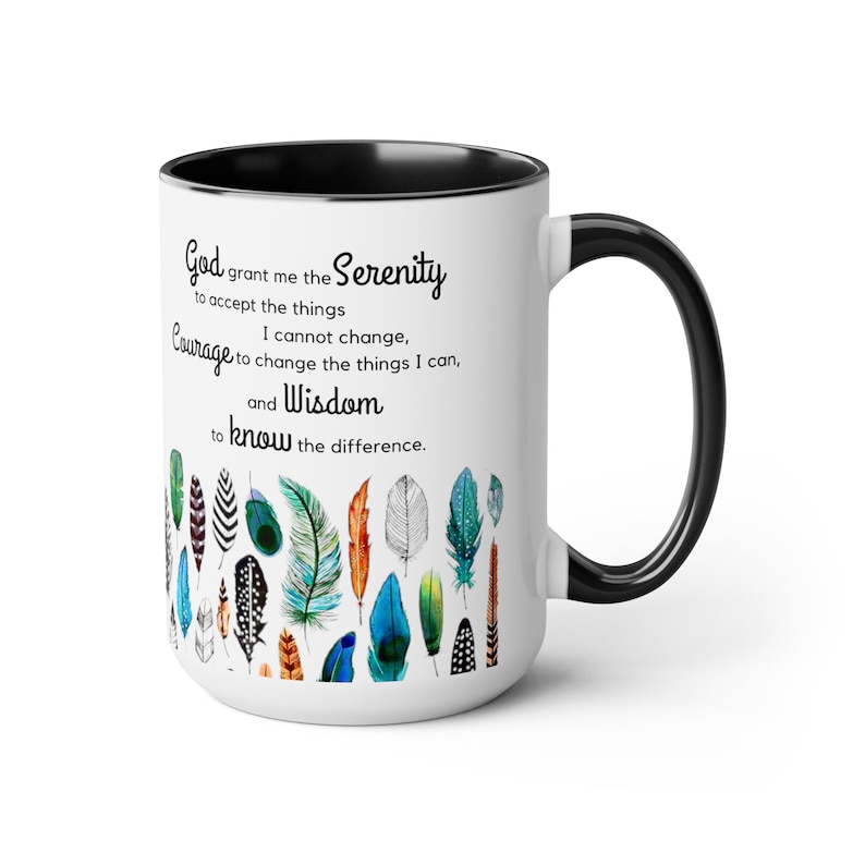 Serenity Prayer Mug, Prayer Coffee Mug Design, "god Grant Me the ...