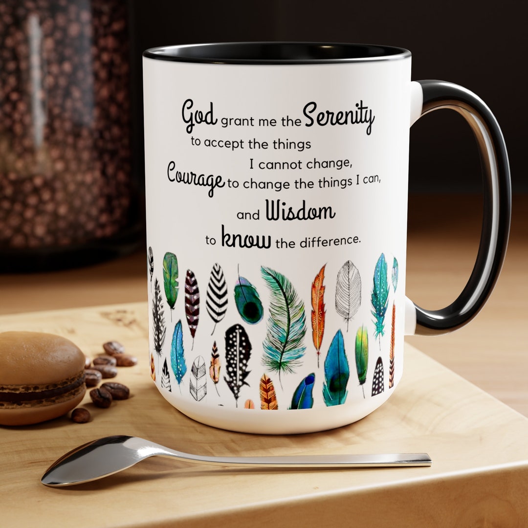 Serenity Prayer Mug, Prayer Coffee Mug Design, "god Grant Me the ...