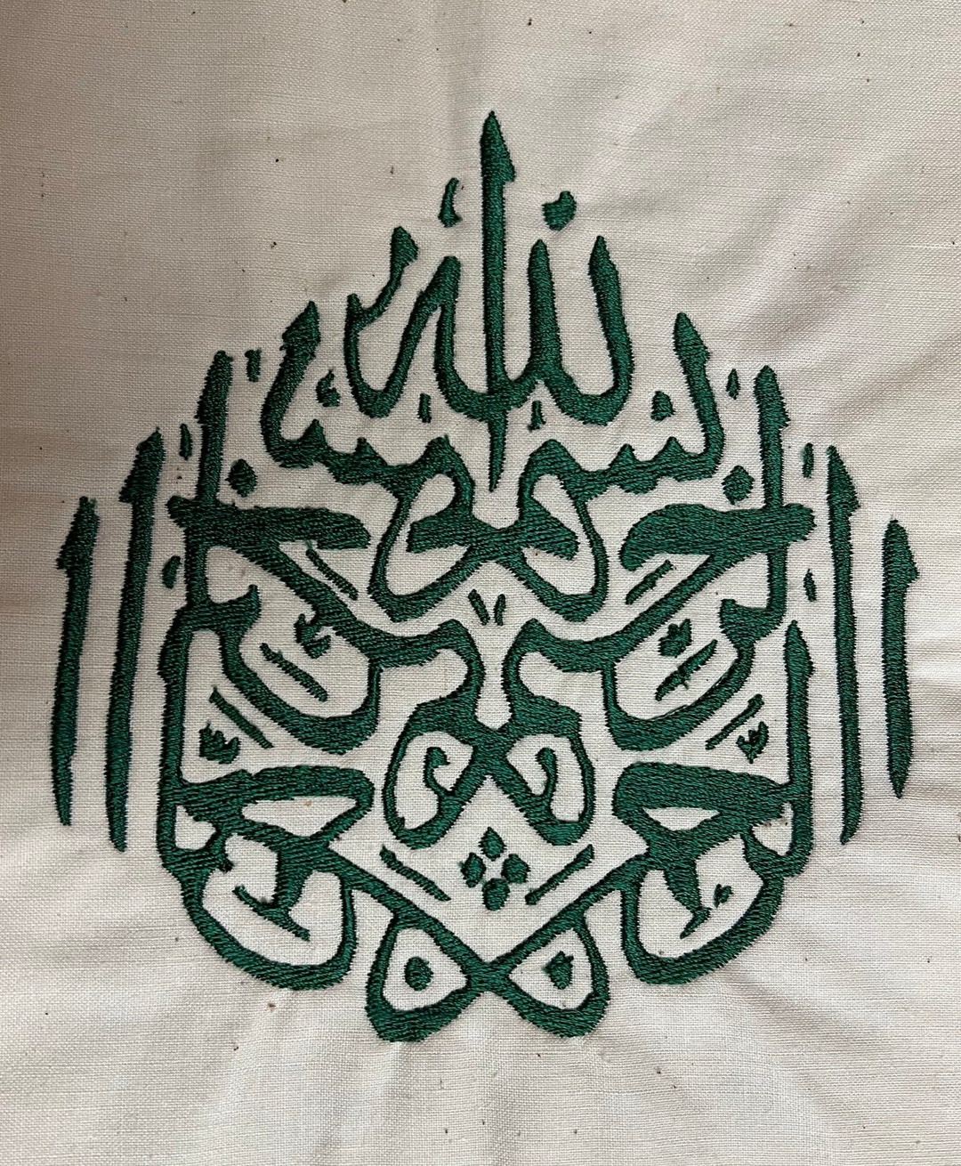 Bismillah Embroidery Design, 5.16 X 5.54 Inches, Islamic Calligraphy ...