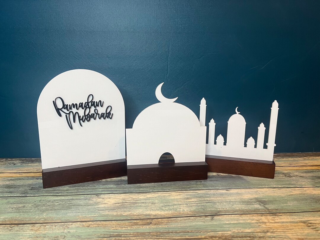 Ramadan Home Decor, Set of 3, Eid Home Decor, Gift for Muslim, Muslim ...