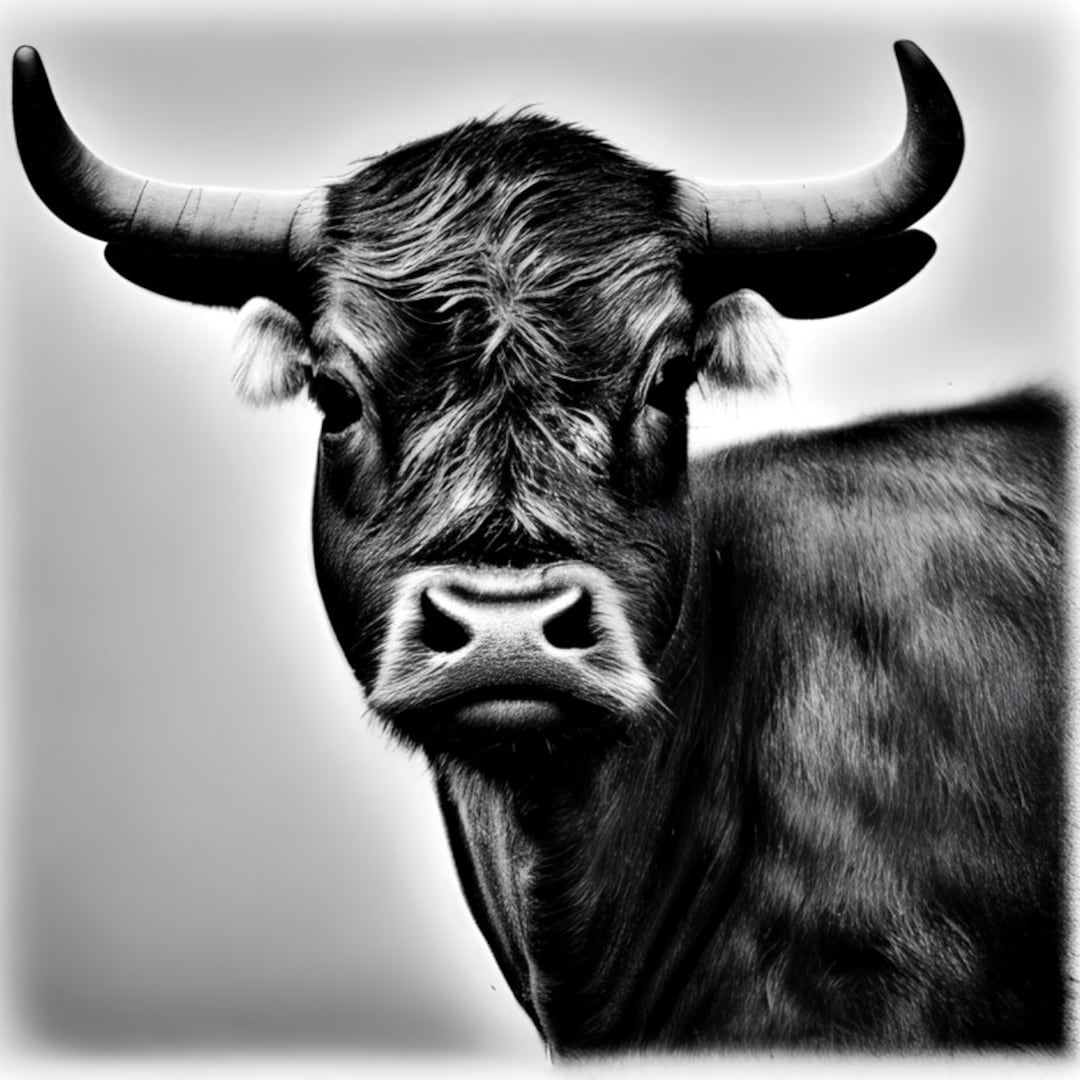 Black and White Cow Photo Hi Resolution Printable Digital Download ...