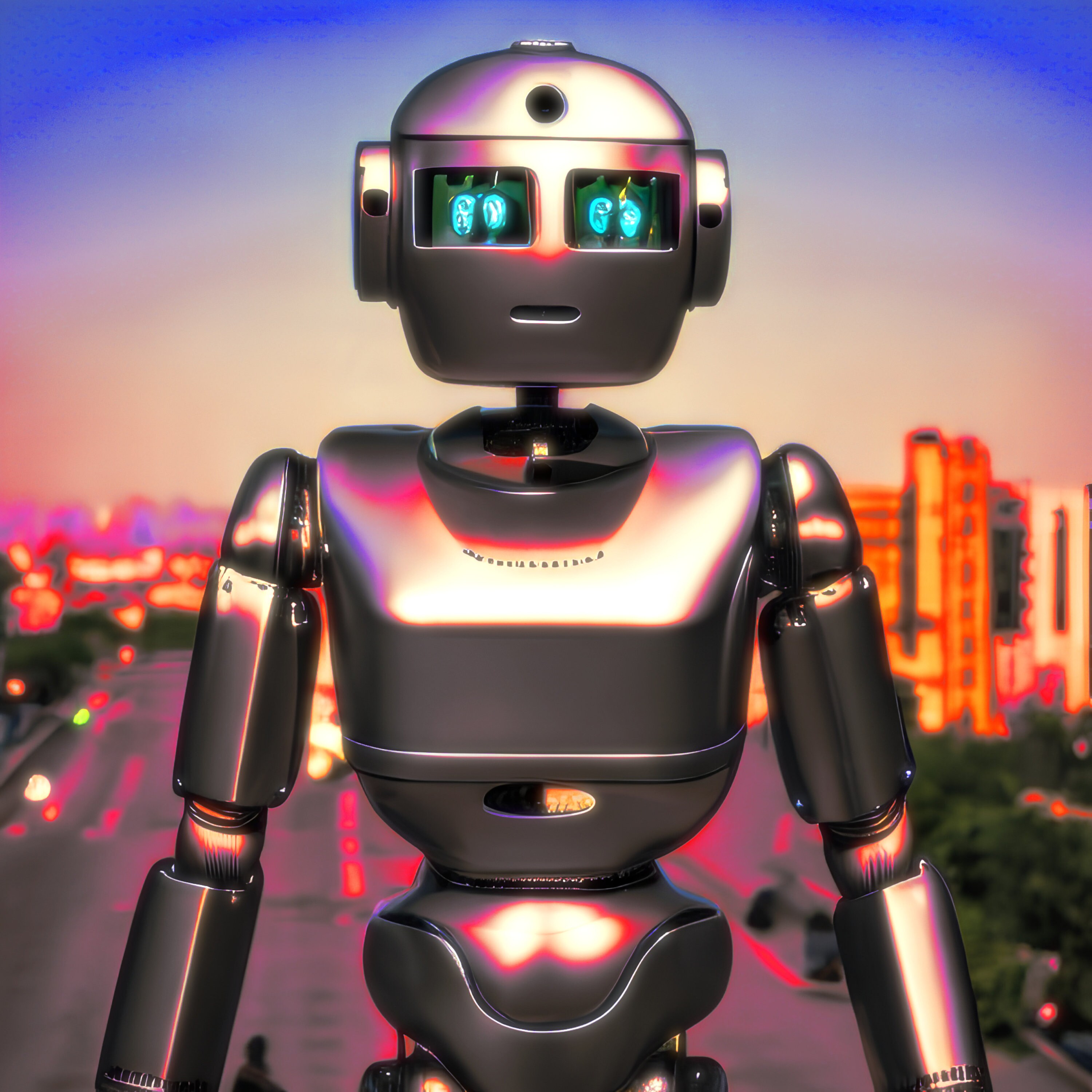 Futuristic Robotics: Colorful Robot Portrait Trio Digital Art - Etsy