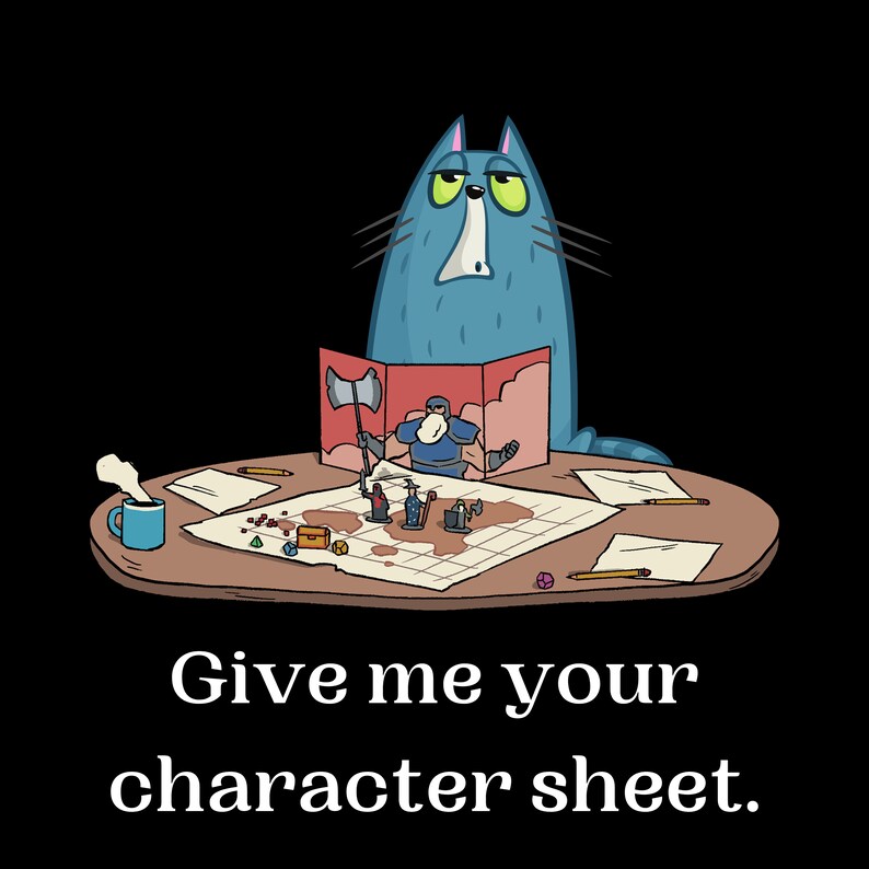 Dungeon Master Cats Meme Humor T-shirt for Dnd Lover Dad Men Women ...