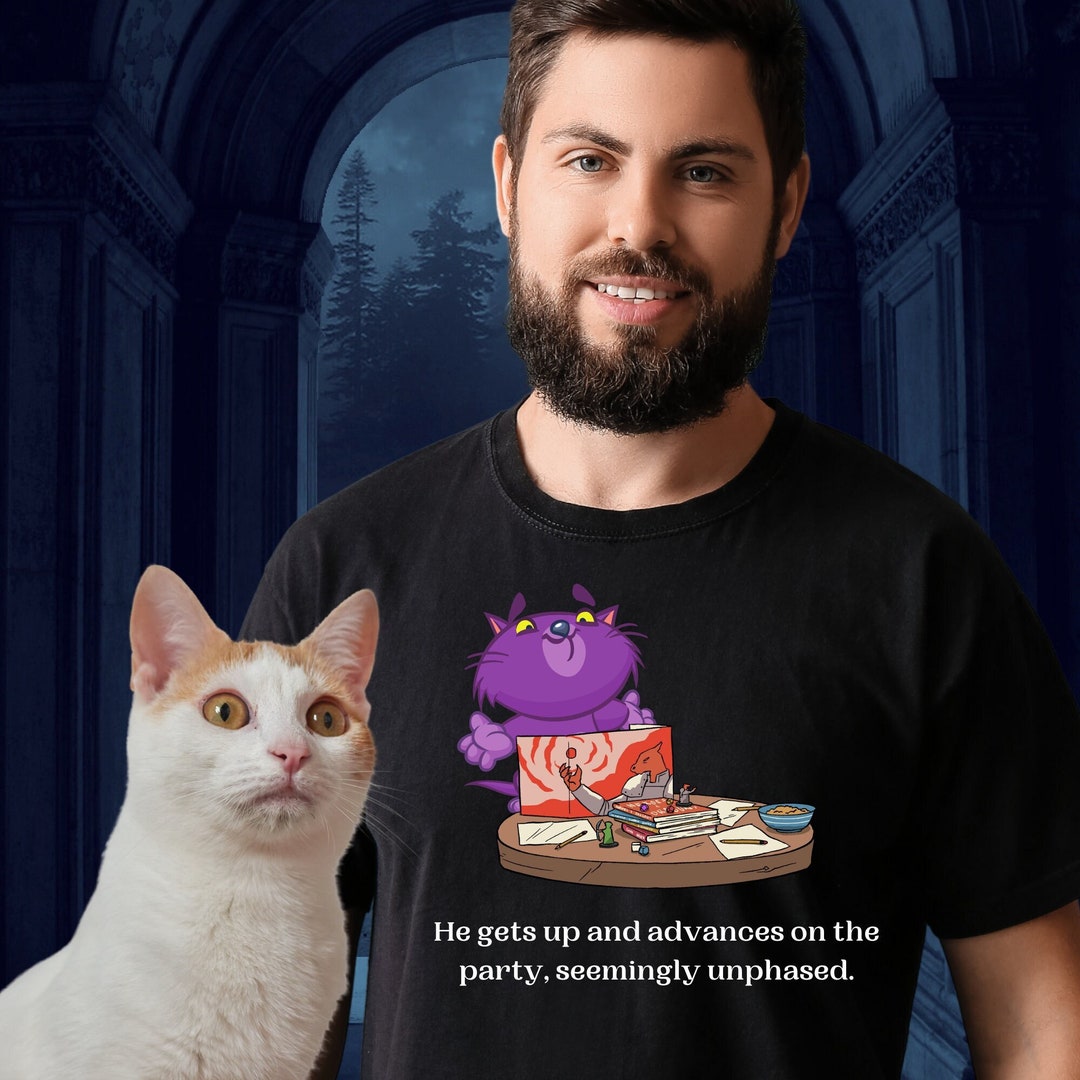 DM Cats Dungeon Master Cat Meme Humor T-shirt for Dnd Lover Dad Men ...