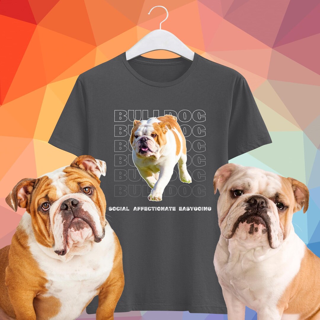 English Bulldog Word Wall Shirt for Bully Dog Bulldog Mom Wear Pure ...