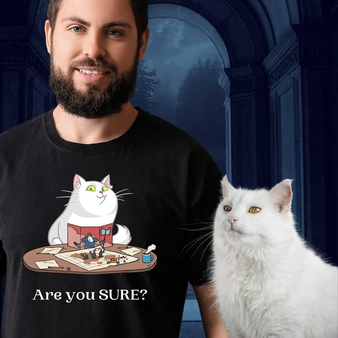 DM Cats Dungeon Master Cat Meme Humor T-shirt for Dnd Lover Dad Men ...