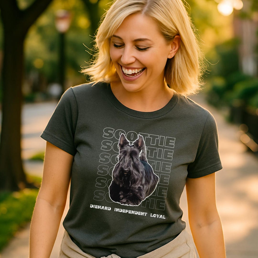 Scottish Terrier Word Wall Shirt for Scottie Dog Scotty Mom Wear Pure ...