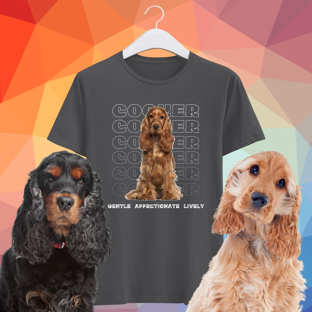 Cocker Spaniel Word Wall Shirt for Cocker Mom Wear Pure Bred Dog ...