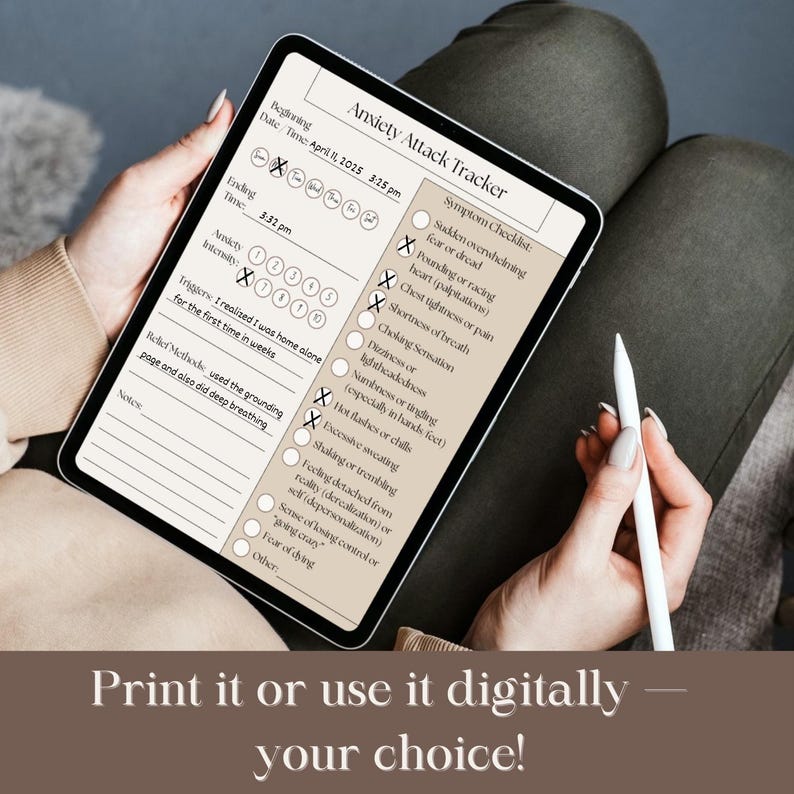 Anxiety Tracking Toolkit for Adults and Teens| Printable Mental Health ...