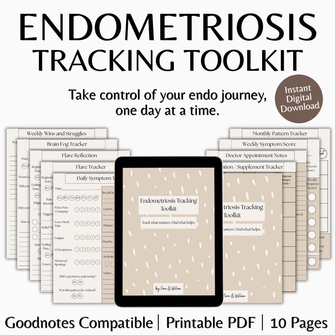 Endometriosis Printable Symptom Tracker | Endo Warrior Self-help ...