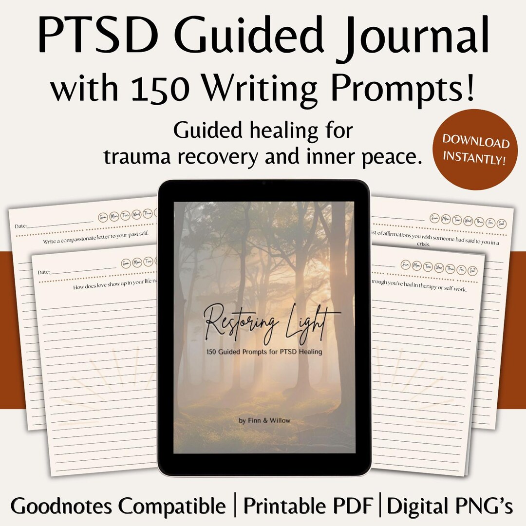 PTSD Digital Goodnotes Journal | Trauma Therapy Self-care Printable PDF ...