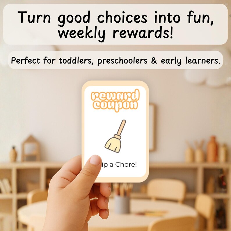 Kids Behavior Chart System | SEL Visual Routine With 12 Reward Coupons ...