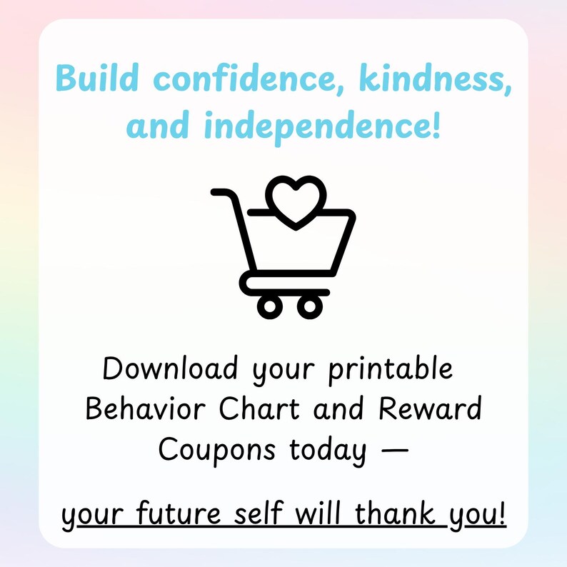 Kids Behavior Chart System | SEL Visual Routine With 12 Reward Coupons ...