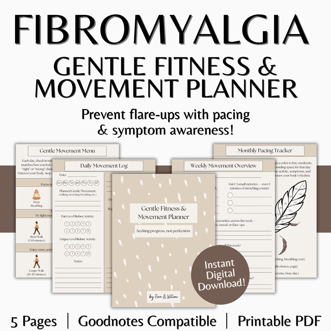 Fibromyalgia Fitness Tracker | Chronic Illness Support Tool | Printable ...