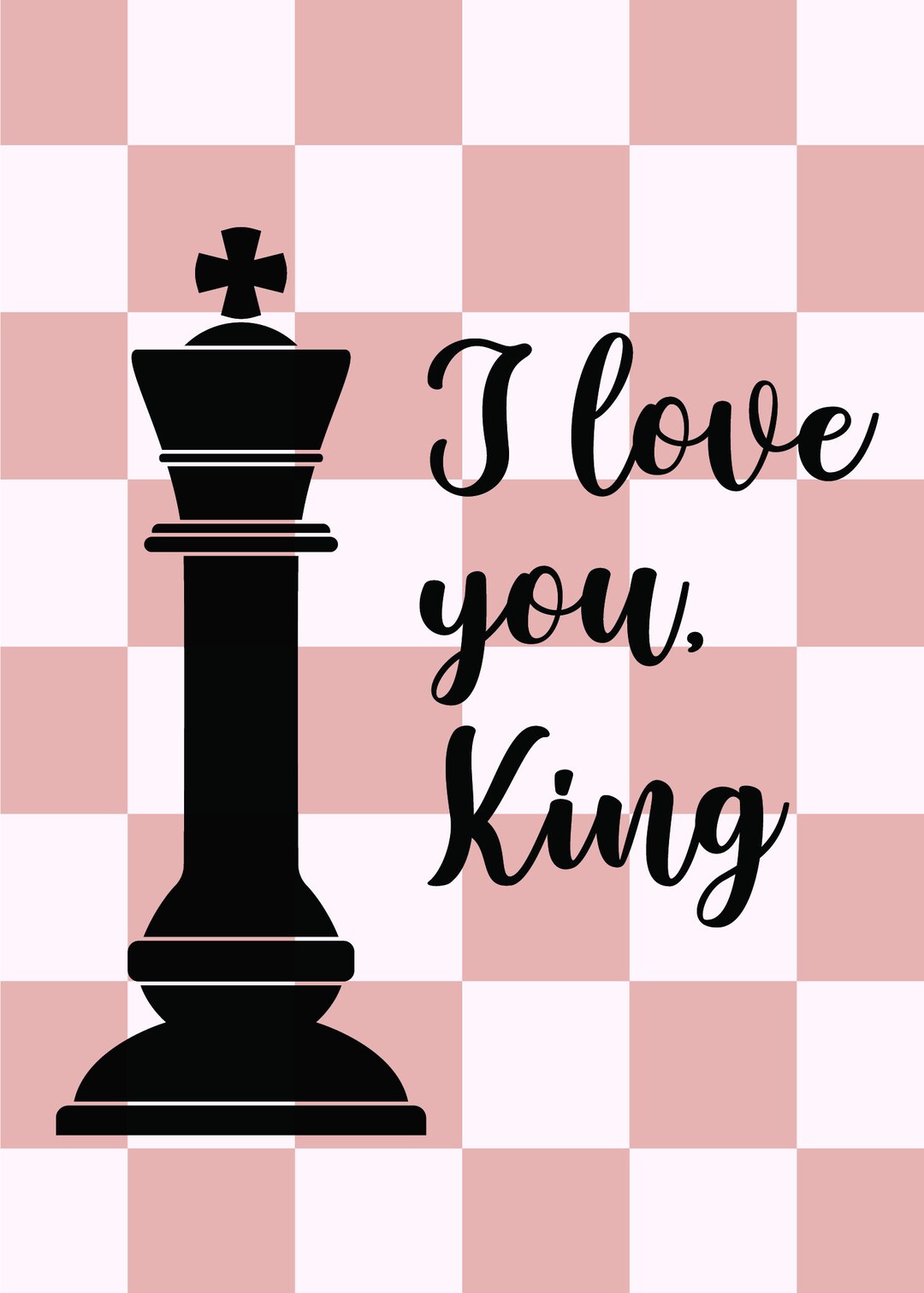 I Love You, King Instant Download Printable 5x7 Postcard/greeting Card ...