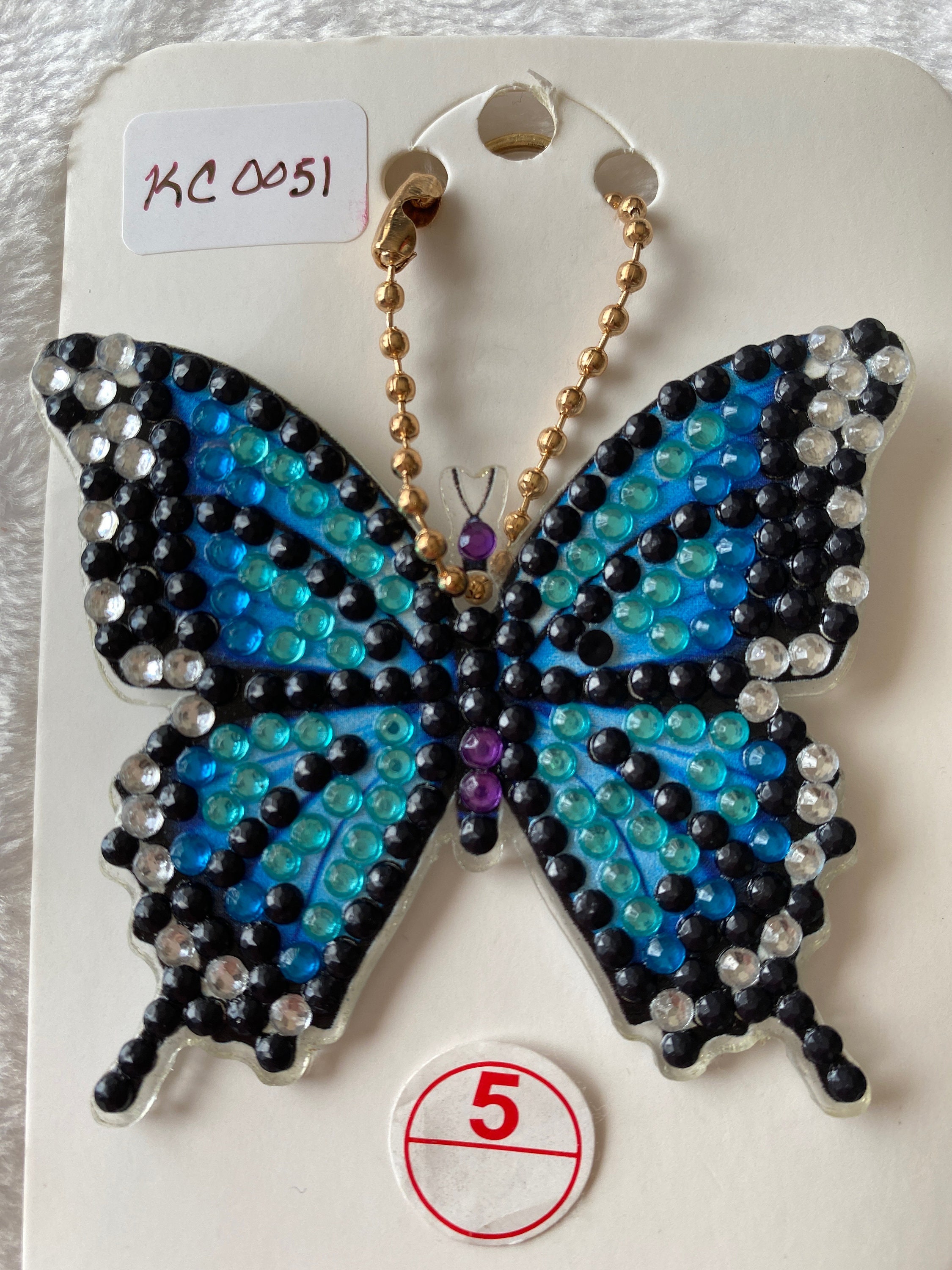 Diamond Art Butterfly Keychain - Etsy
