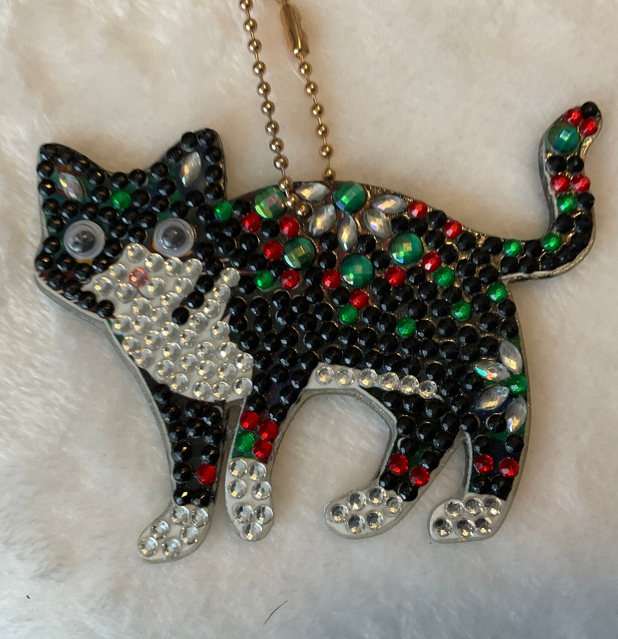Diamond Art Cat Keychains - Etsy