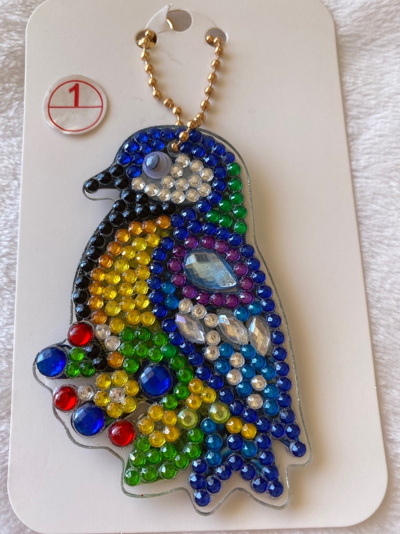 Diamond Art Bird Keychains - Etsy