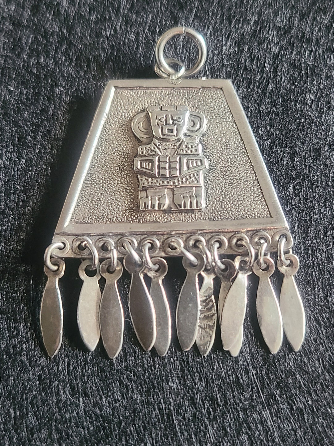 Silver Mayan Aztec Vintage Pendant - Etsy