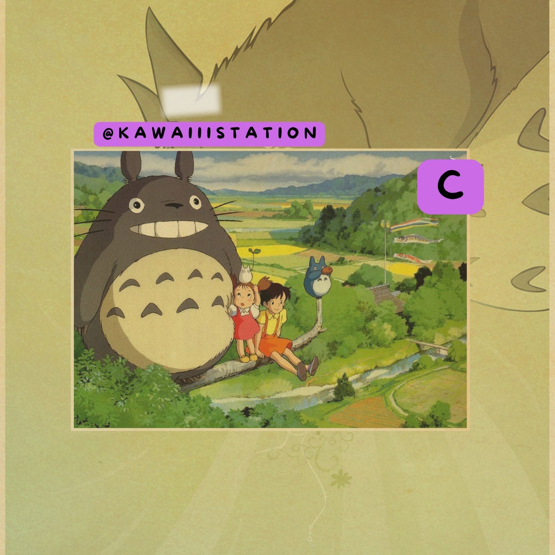 My Neighbour Toto Anime Manga Poster Canva gifts for Him japanese Anime ...