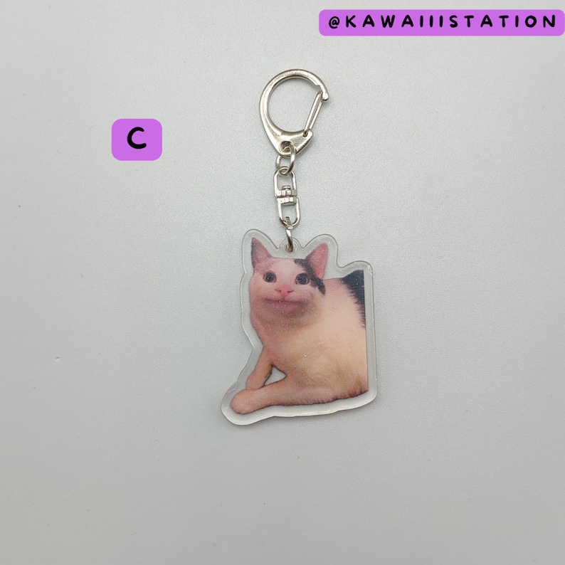 Keychain Viral Cats Talking Cute Couple Couple Matching Pendant Charm ...