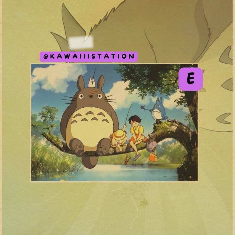 My Neighbour Toto Anime Manga Poster Canva gifts for Him japanese Anime ...