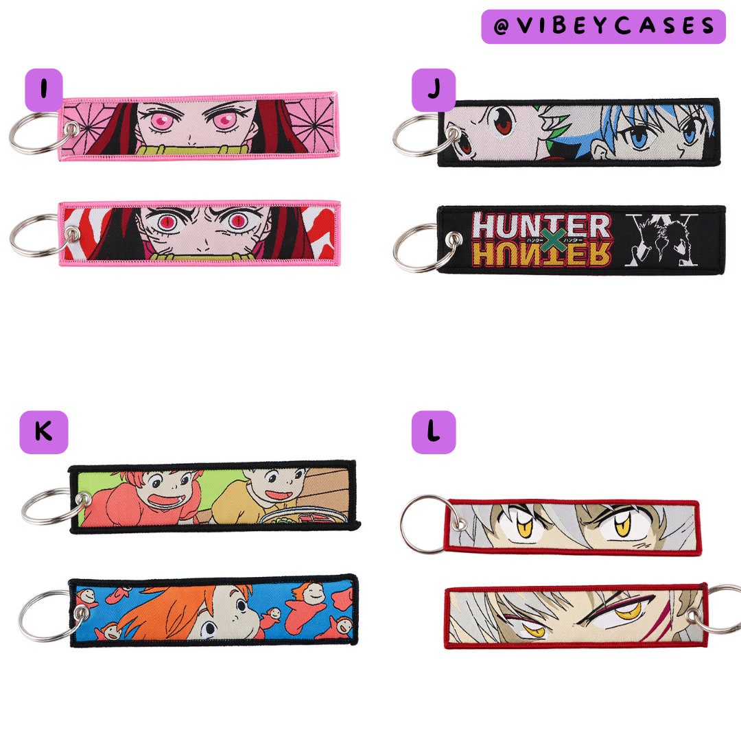 Anime Key Tag, Keychain, Key Fobs Motorcycles Cars, Anime Embroidered ...