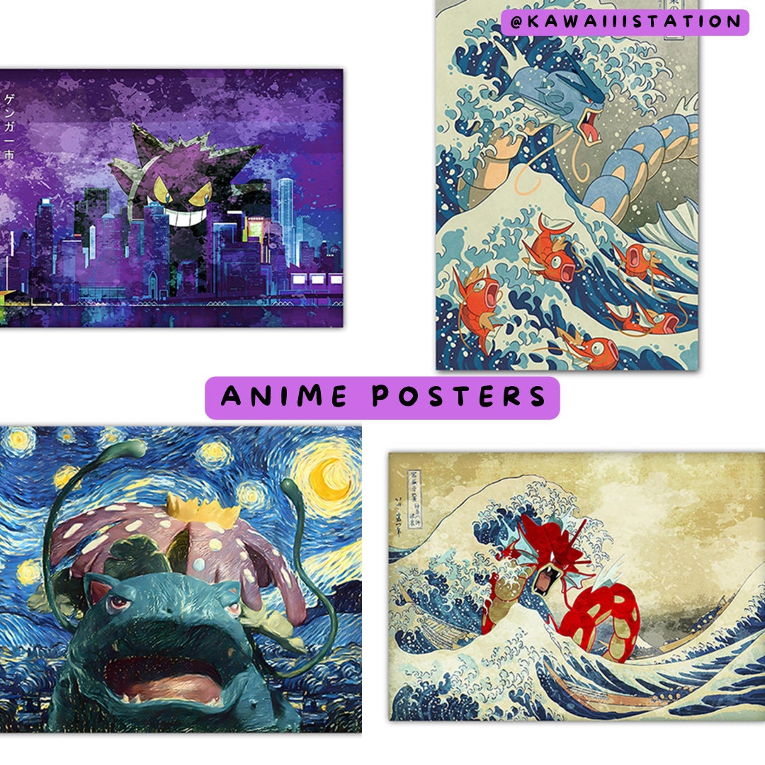 Anime Poster Art Manga Poster Canva gifts for Him japanese Anime ...