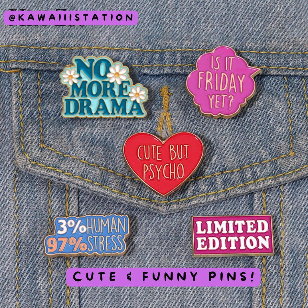 Buy Pins/ Brooch is It Friday yet Enamel Pin, Sarcastic Me Never, 80s ...