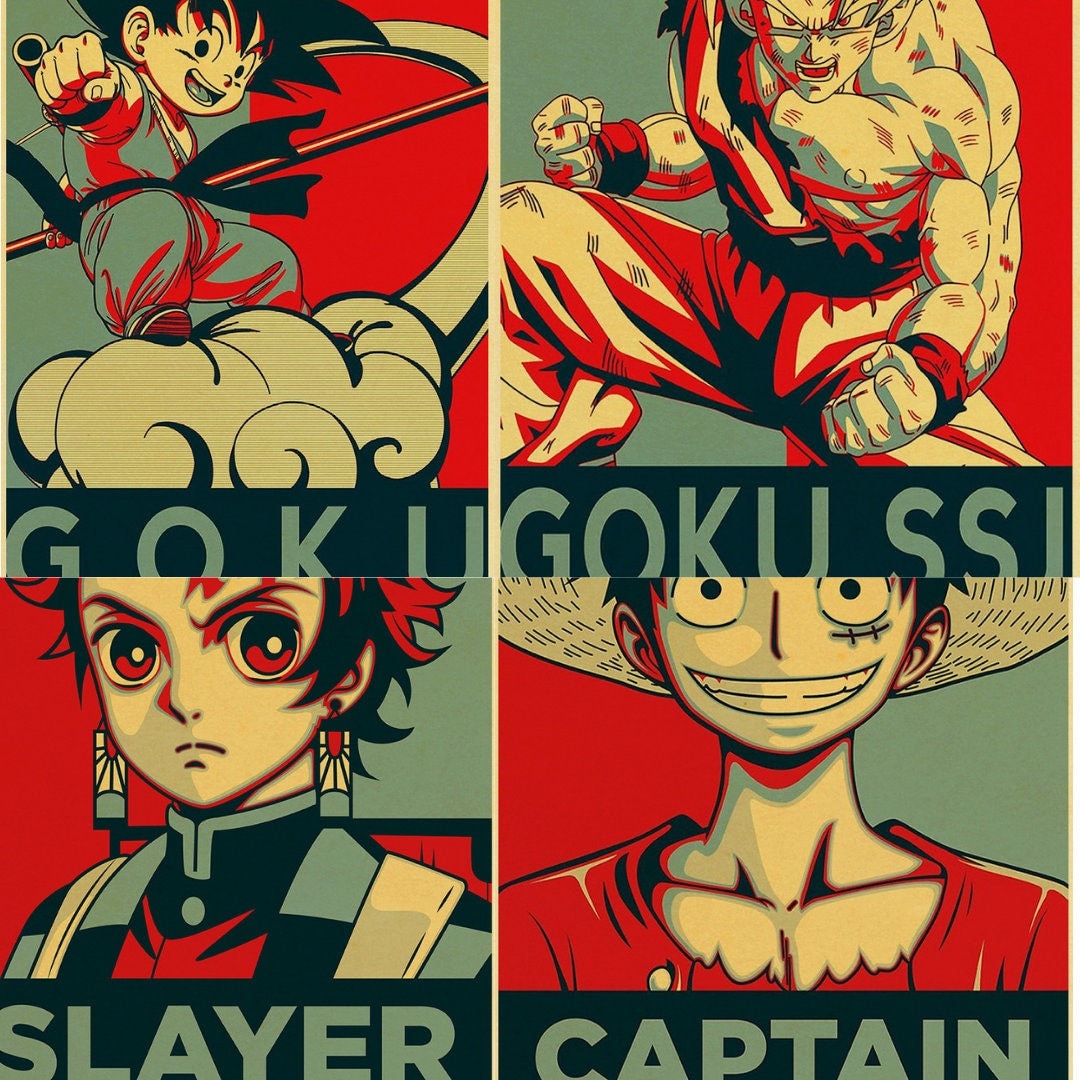 Anime Mix Poster Goku Slayer Captain Manga Poster Gifts - Etsy