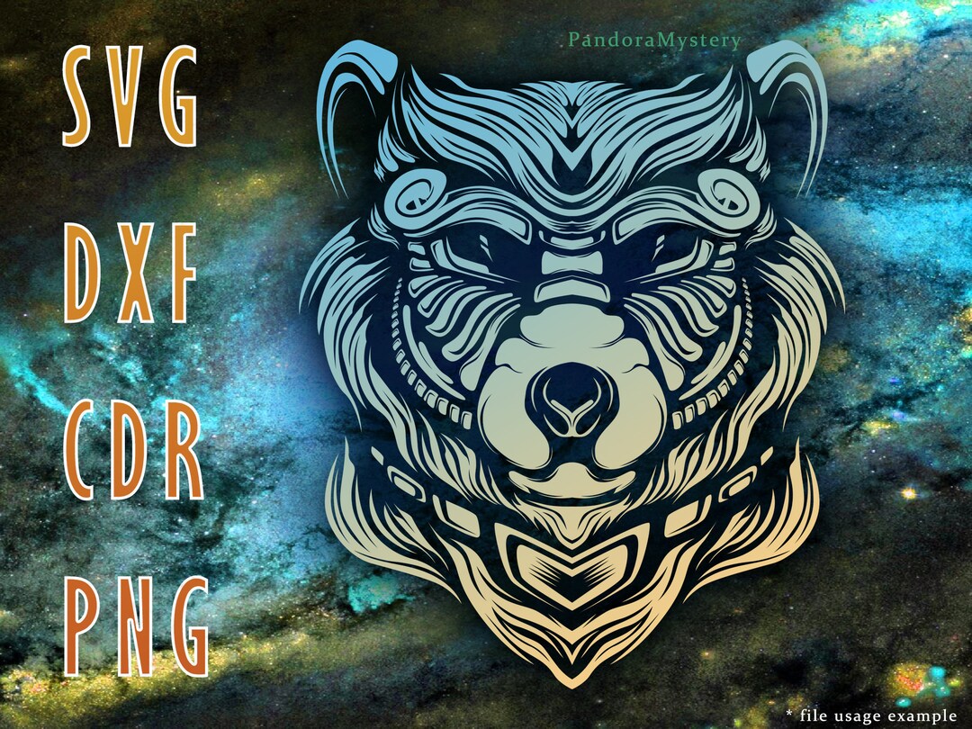 Cyber Bear Zentangle / Zentangle Svg / SVG Files for Cricut / Bear ...