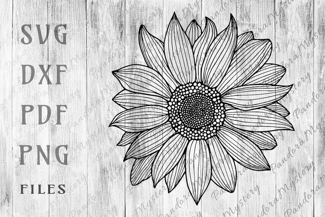 Sunflower Zentangle / Zentangle Svg / SVG Files for Cricut / Sunflower ...