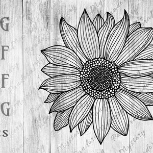 Sunflower Zentangle / Zentangle Svg / SVG Files for Cricut / Sunflower ...