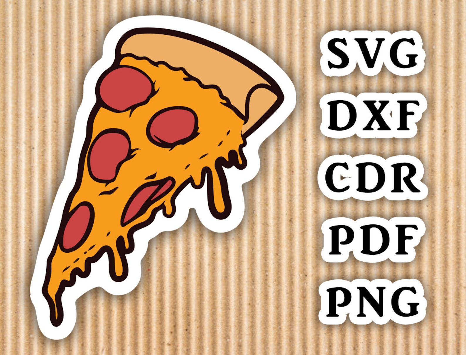 Pizza Sticker Vector Files / Sticker Clipart / Sticker Vector Graphics ...