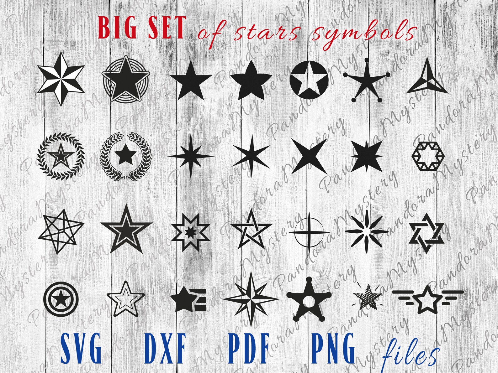 Stars Set SVG / Stars Clipart / Stars Svg / Stars Brush Svg / Digital ...