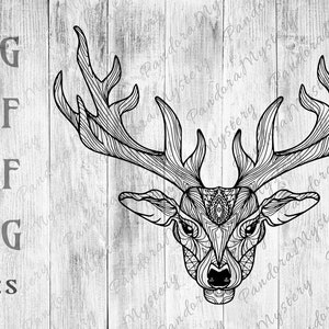 Deer Zentangle / Zentangle Svg / SVG Files for Cricut / Deer Silhouette ...