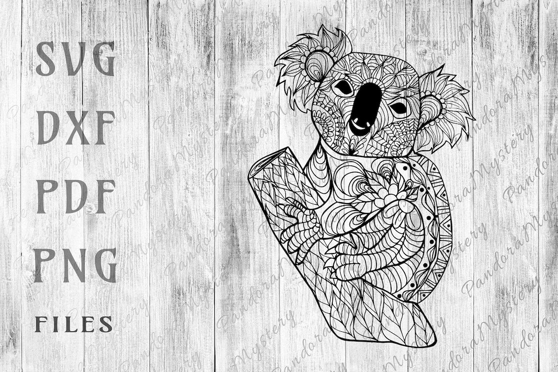 Koala Zentangle / Zentangle Svg / SVG Files for Cricut / Koala ...