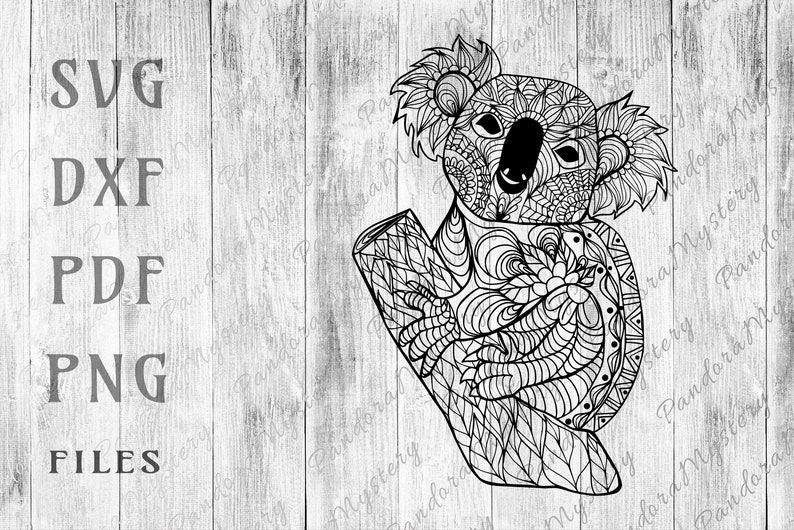 Koala Zentangle / Zentangle Svg / SVG Files for Cricut / Koala ...
