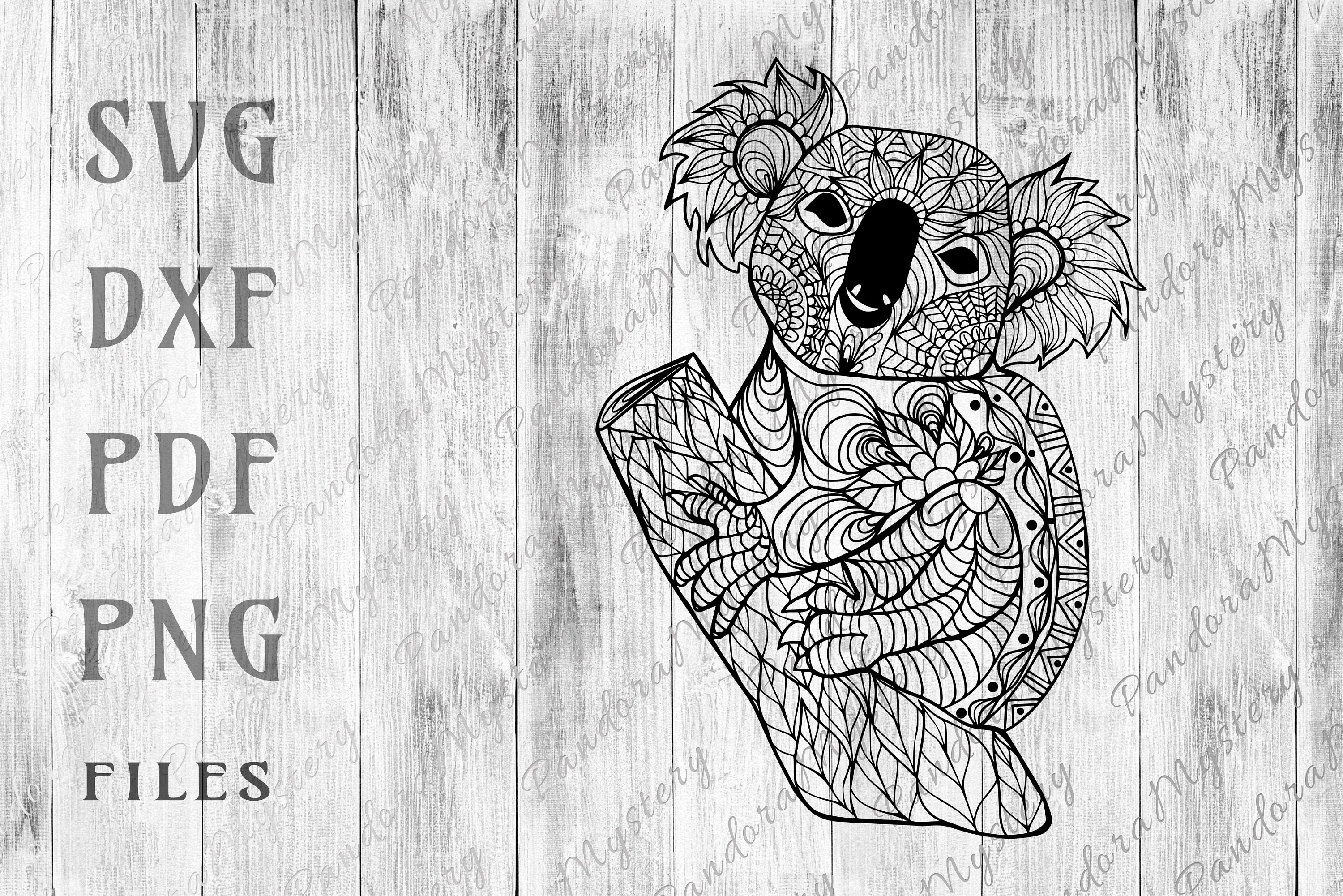 Koala Zentangle / Zentangle Svg / SVG Files for Cricut / Koala ...