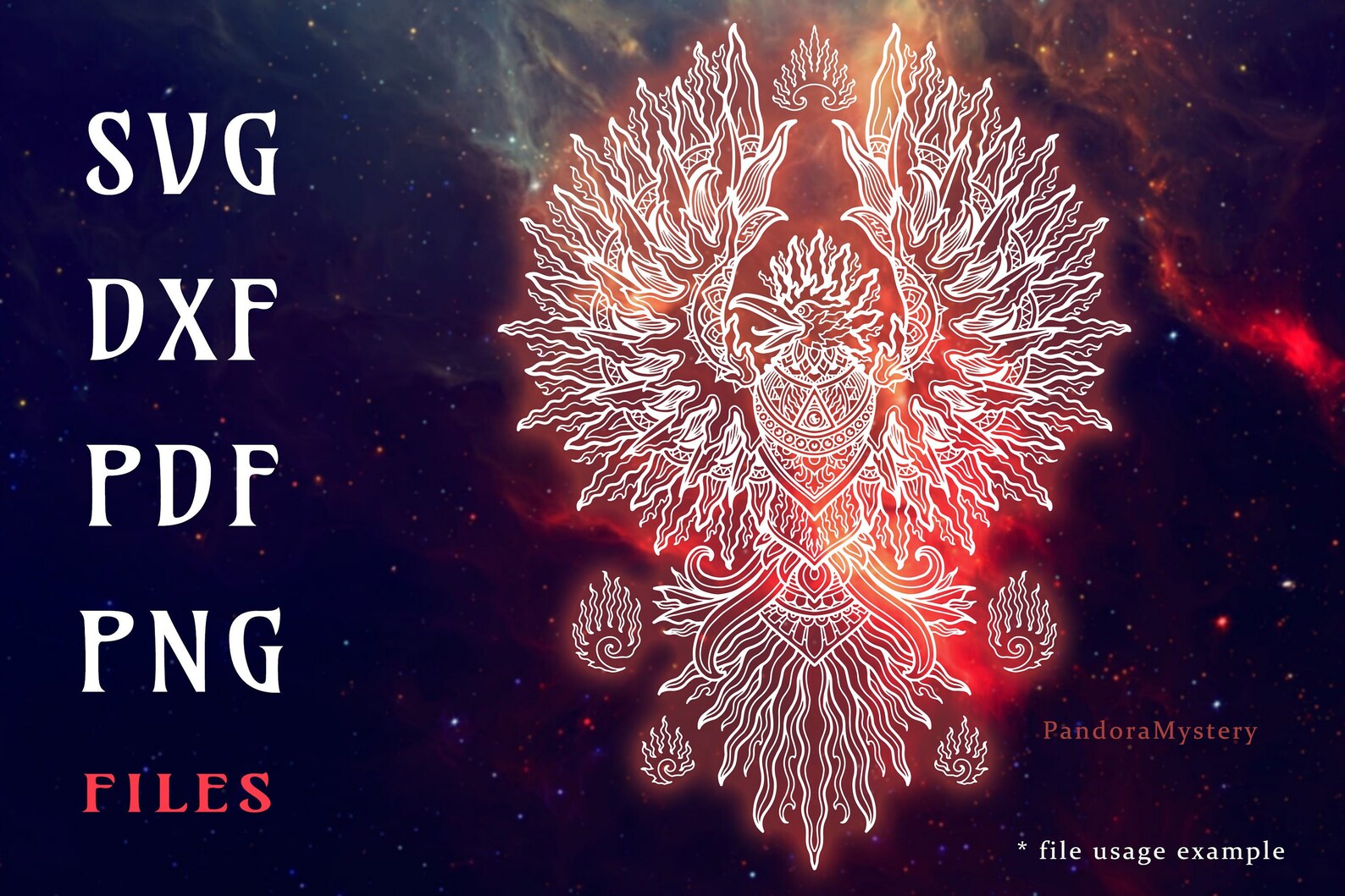 Phoenix Zentangle / Zentangle Svg / SVG Files for Cricut / Phoenix ...