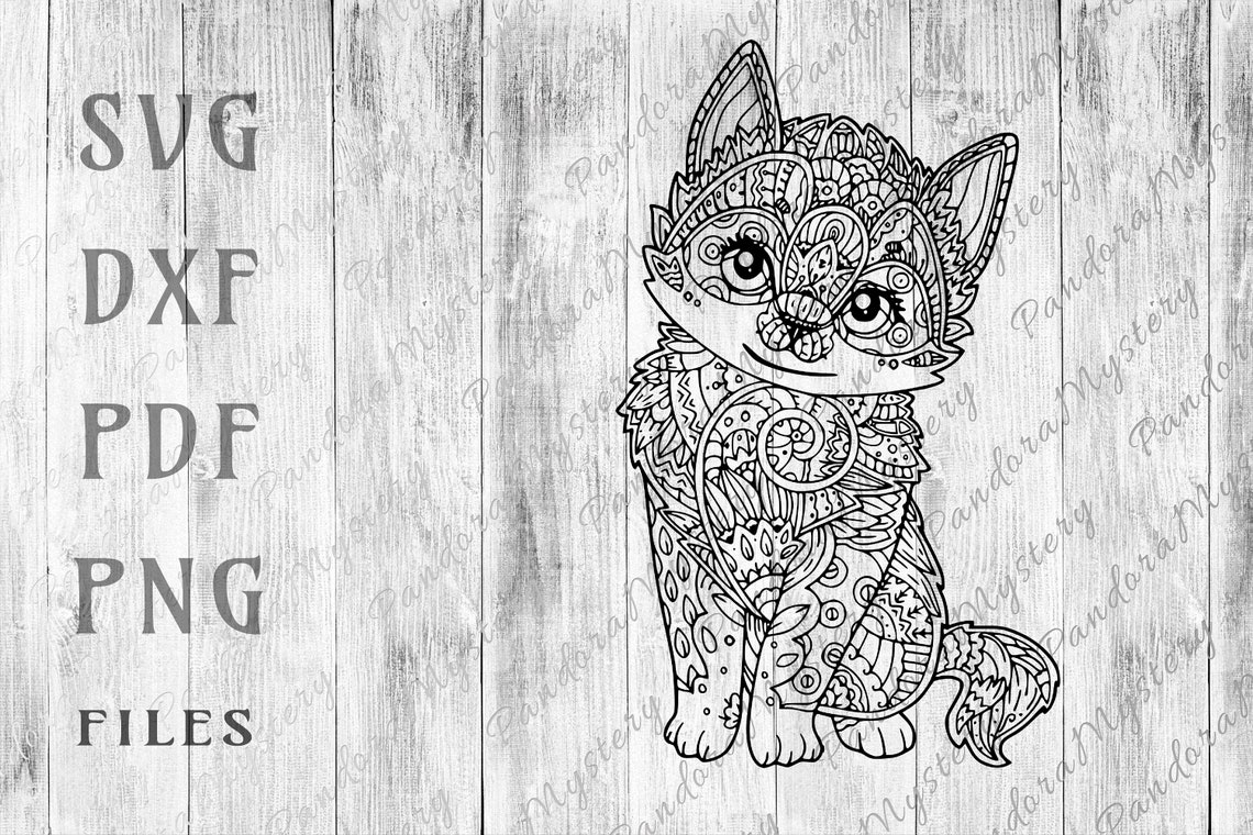 Cat Zentangle / Zentangle Svg / SVG Files for Cricut / Cat Silhouette ...