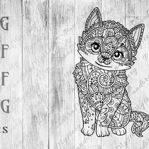 Cat Zentangle / Zentangle Svg / SVG Files for Cricut / Cat Silhouette ...