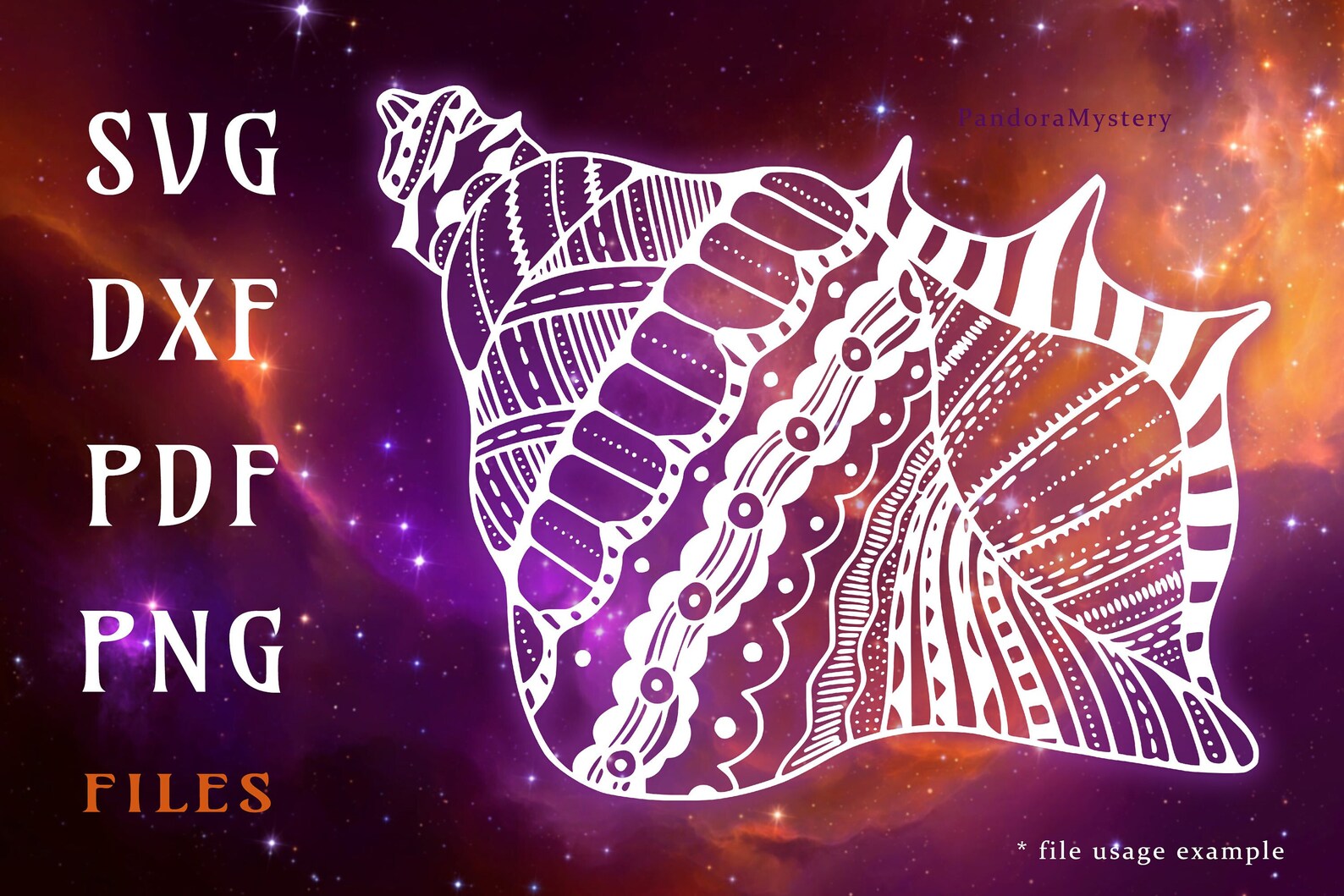 Shell Zentangle / Zentangle Svg / SVG Files for Cricut /shell ...